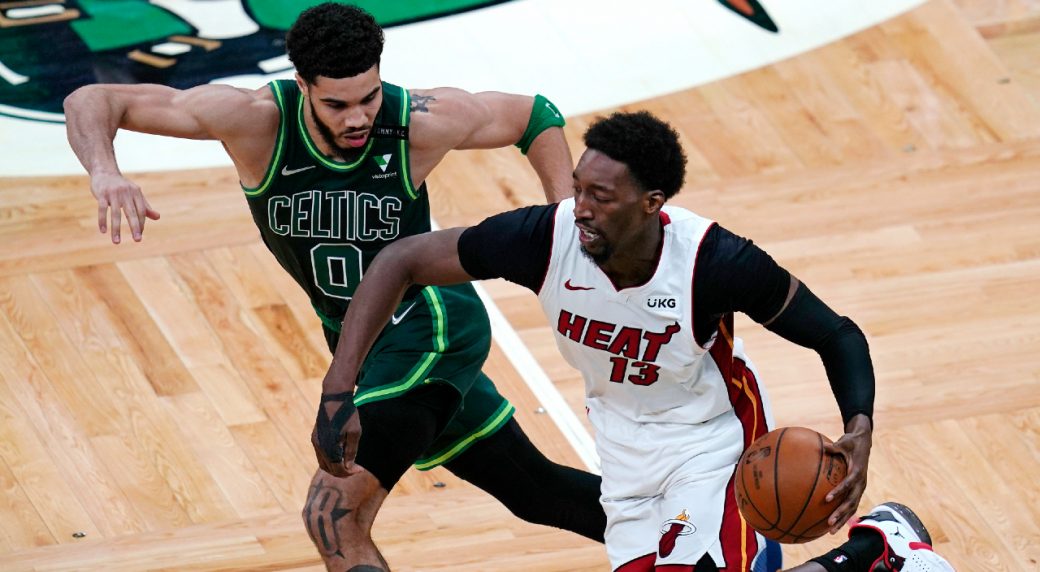 Vainqueur des Celtics, le Heat valide sa place en playoffs • Basket USA Vainqueur des Celtics, le Heat valide sa place en playoffs • Basket USA