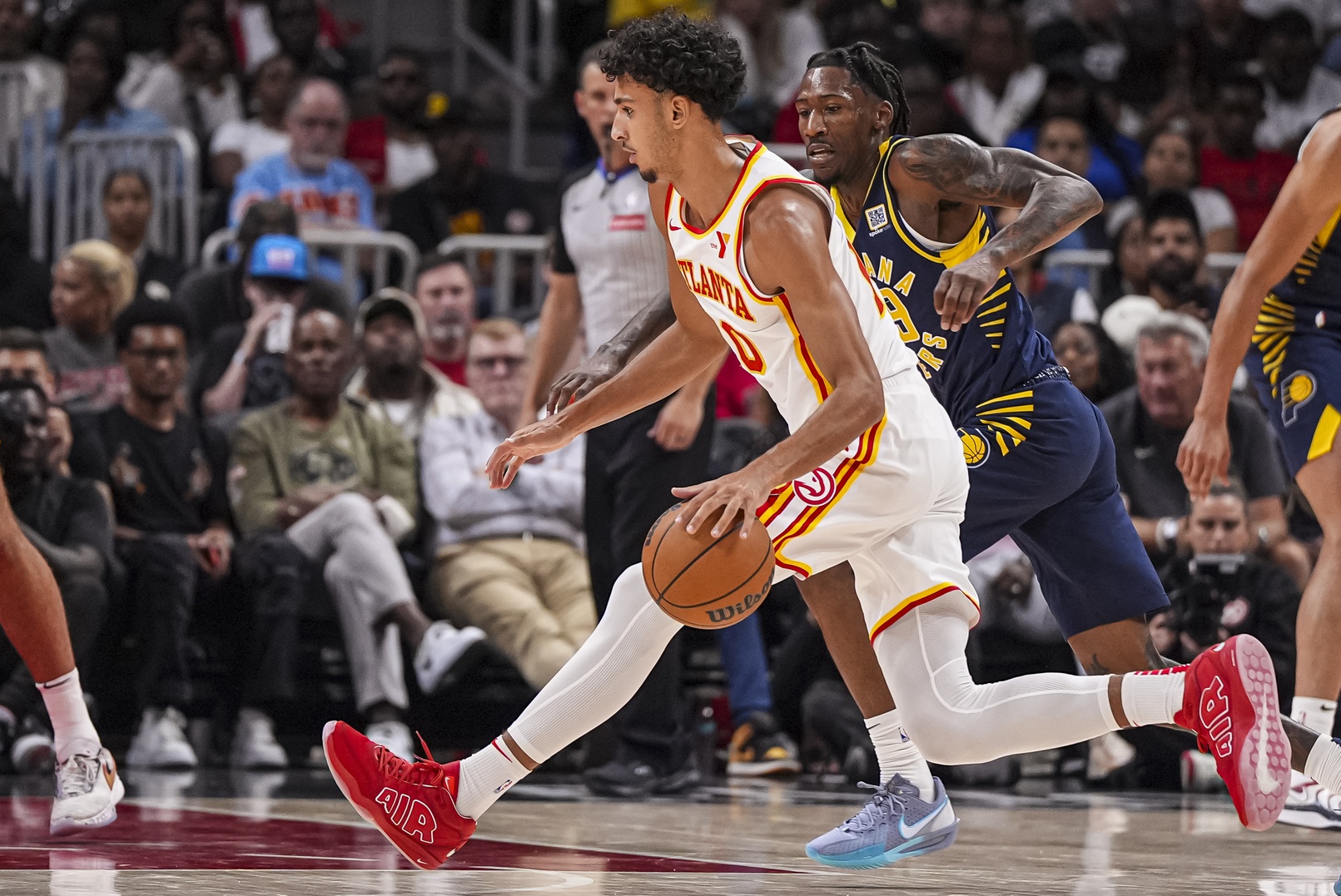 Zaccharie Risacher se fait plaisir pour sa première sortie en présaison ...